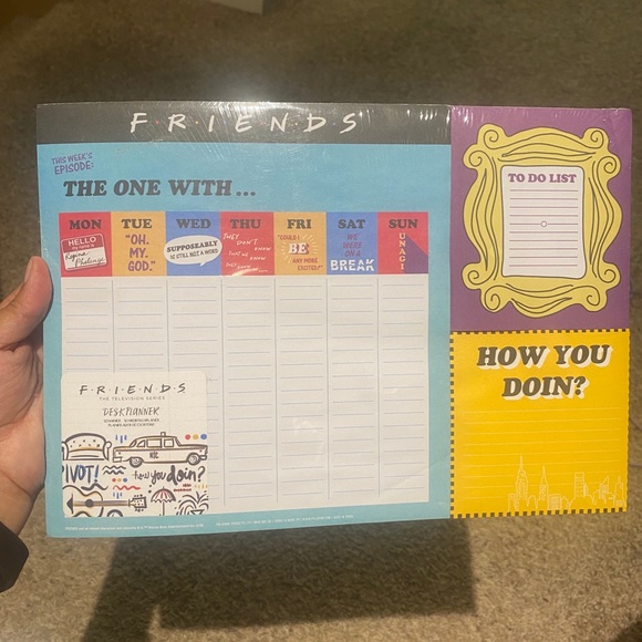 FRIENDS | Office | Friends Tv Show Desk Planner Nwt | Poshmark